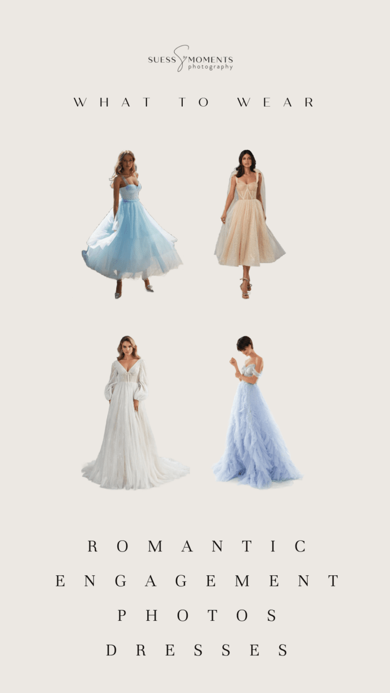 Romantic engagement photos dresses - suessmoments.com